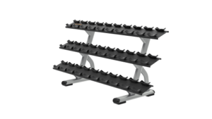 Precor - 3 Tier, 15 Pair Dumbbell Rack - Carthagym